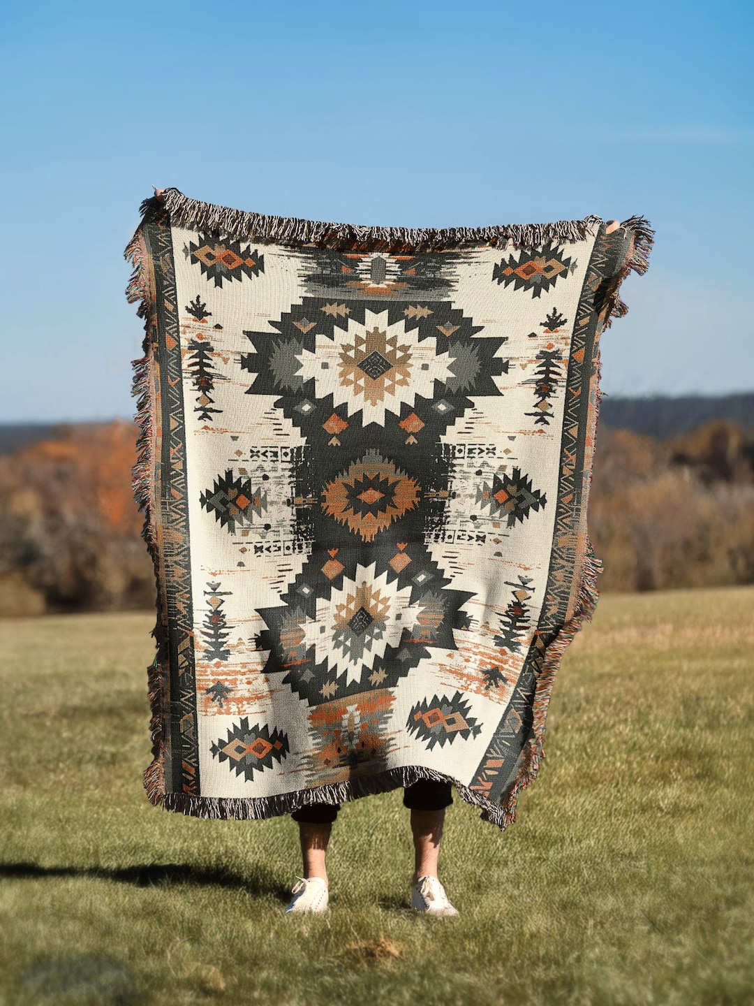 Native American Ethnic Throw Blanket | Indigenous Woven Wall Hanging ...