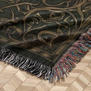 Yggdrasil Tree of Life Cotton Tapestry Throw | Medieval Woven Blanket ...