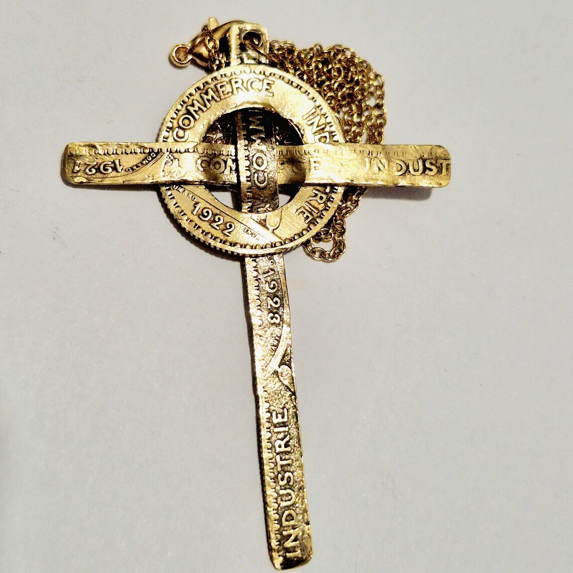 Templar Pendant, Recycle Coin Pendant, Celtic Cross Pendant, Medieval ...