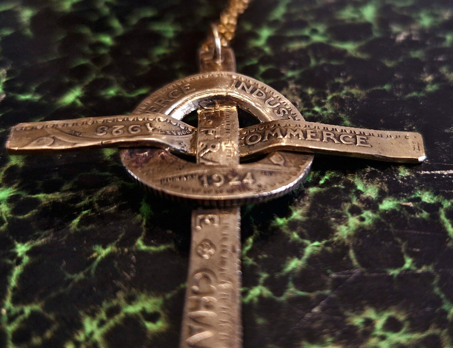 Templar Pendant, Recycle Coin Pendant, Celtic Cross Pendant, Medieval ...