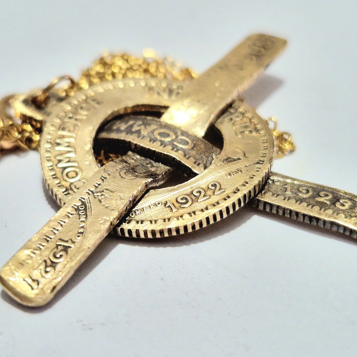 Templar Pendant, Recycle Coin Pendant, Celtic Cross Pendant, Medieval ...