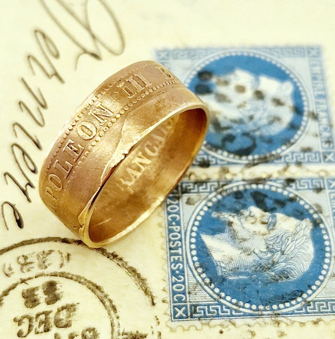 NAPOLEON RING, Coin Ring, Napoleon 3, Napoleon Emperor, Emperor Ring ...