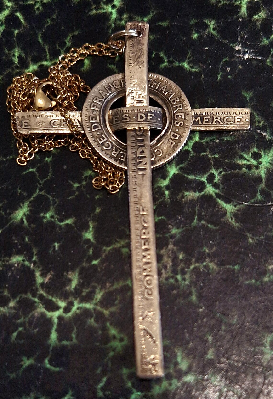Templar Pendant, Recycle Coin Pendant, Celtic Cross Pendant, Medieval ...