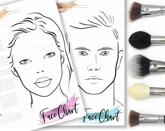 Male Face Outline For Makeup