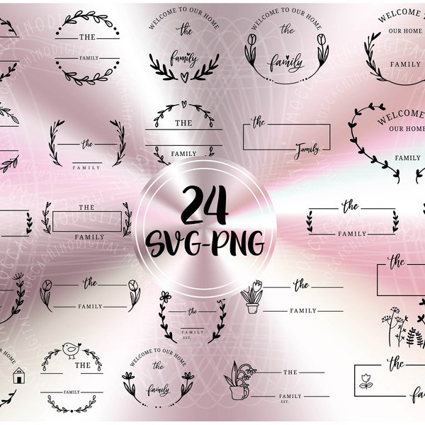 Family Names Svg - Etsy