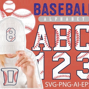 Baseball Letters SVG Jersey Letters SVG Baseball Alphabet - Etsy