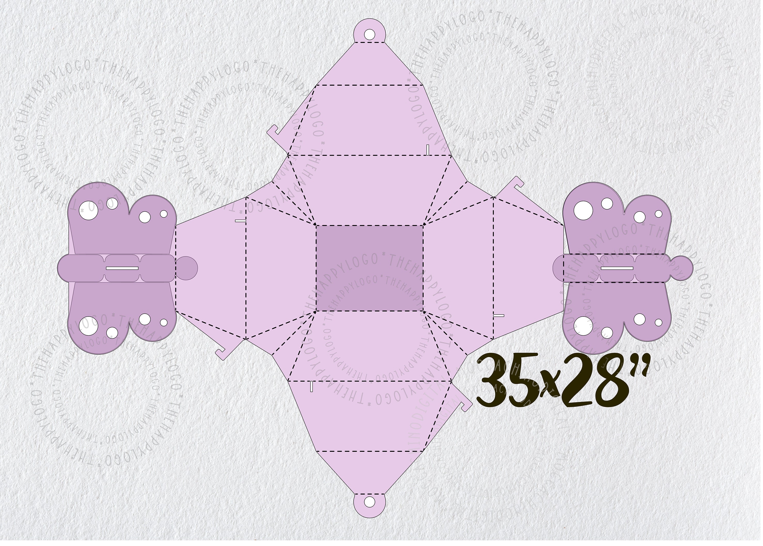 Butterfly Box Template Butterfly Gift Box Template Twist Box - Etsy