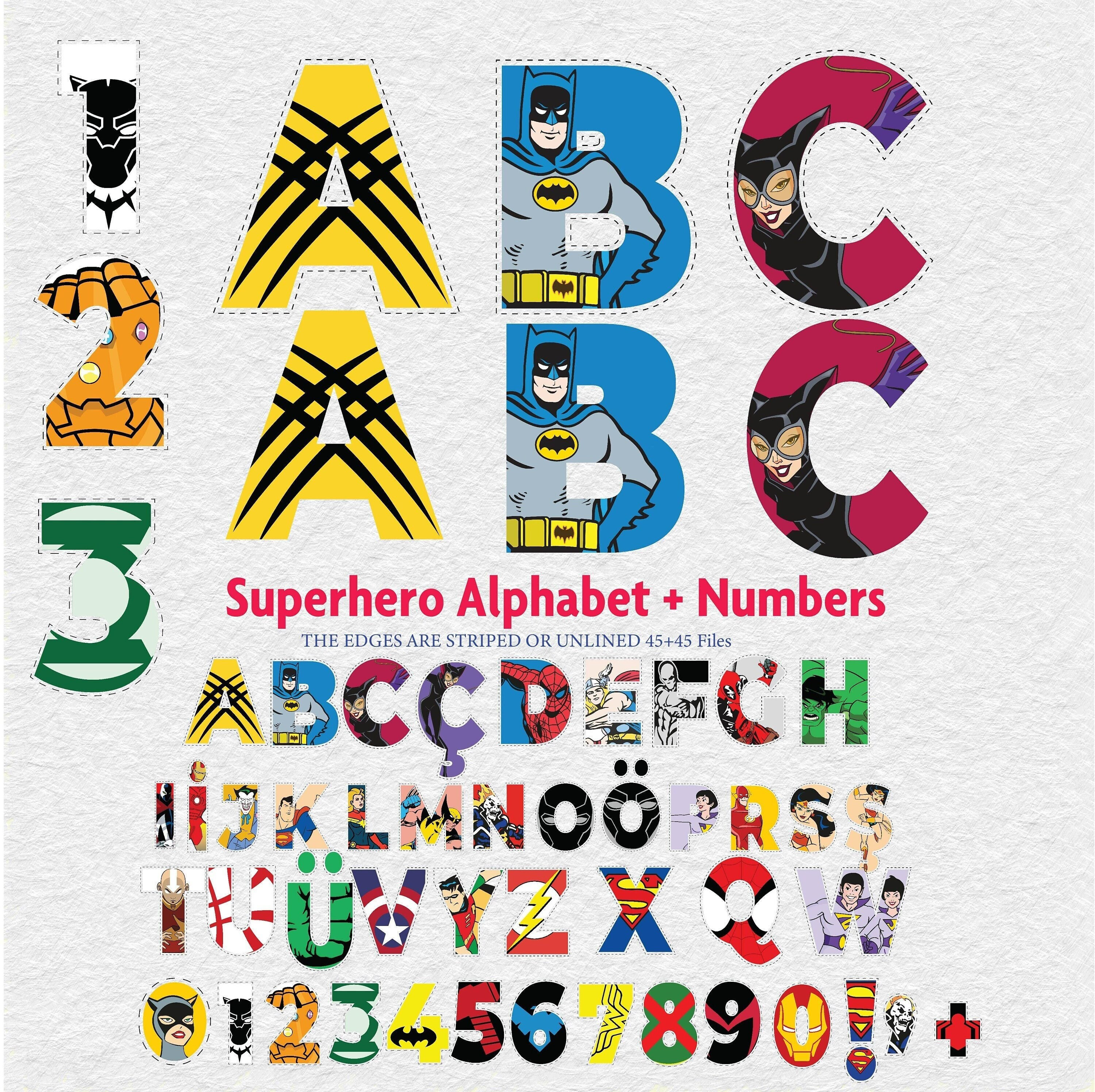Superhero Alphabet Printable Letters Superheroes Font - Etsy Superhero Alphabet Printable Letters Superheroes Font - Etsy
