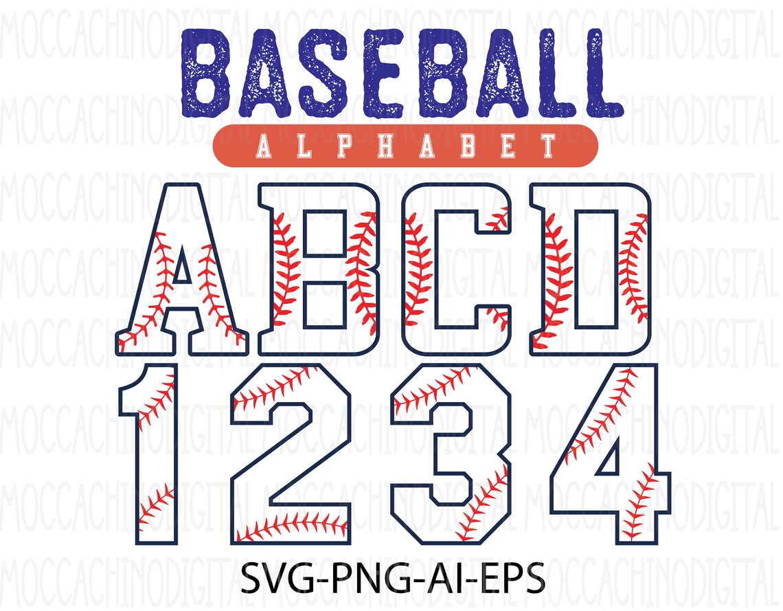 Baseball Letters SVG Jersey Letters SVG Baseball Alphabet - Etsy