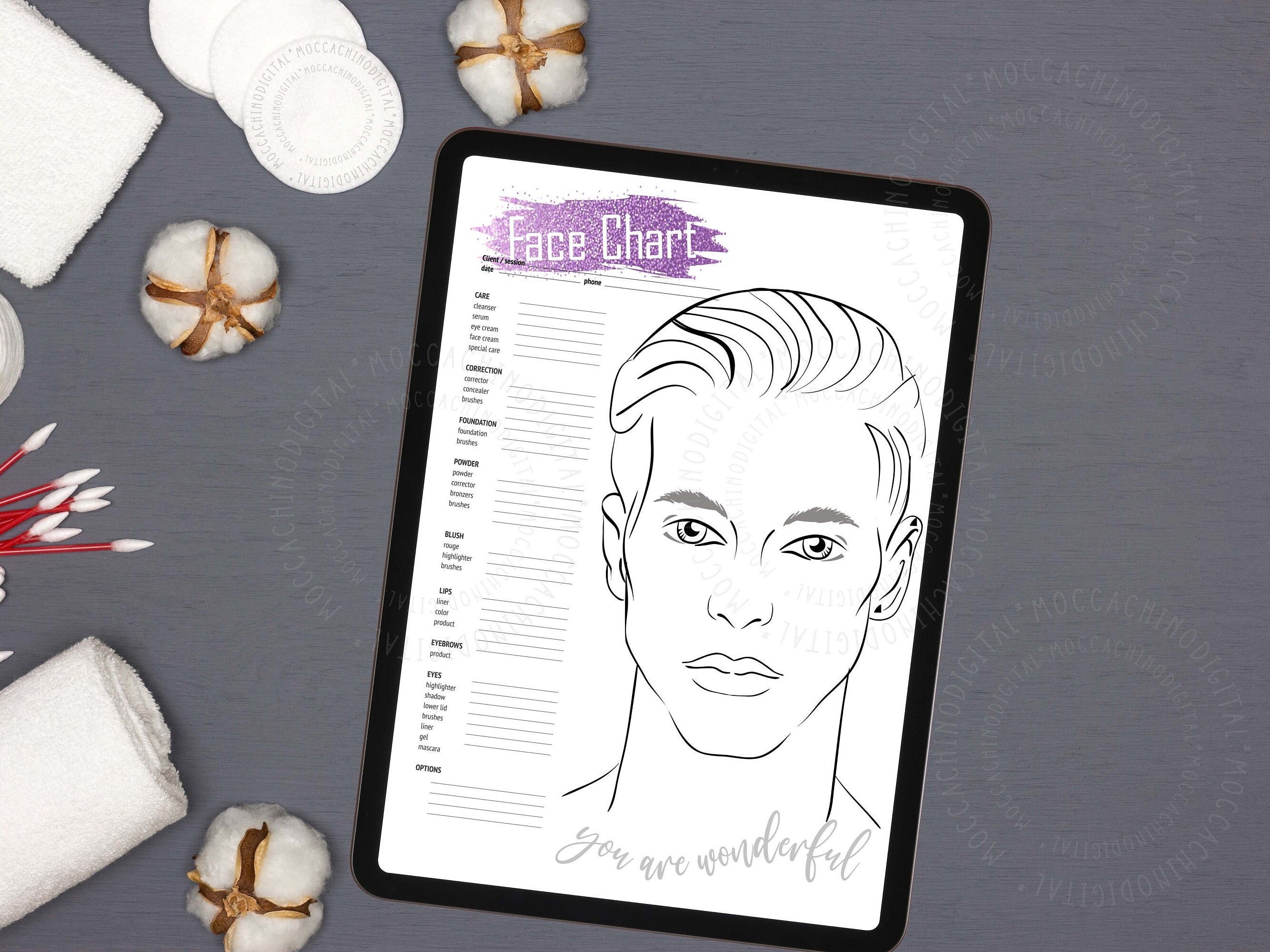 Blank Face Template Male