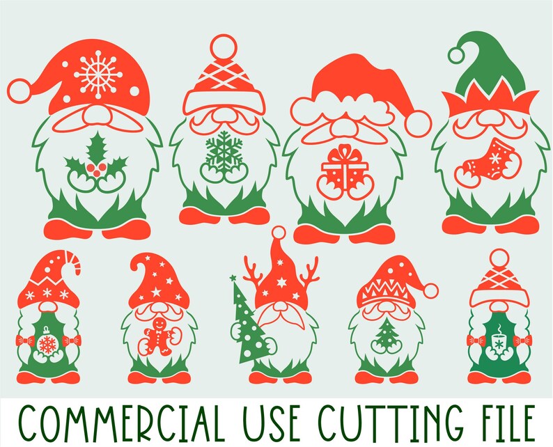 12 Gnomes CHRISTMAS Bundle SVG Gnomes Svg Gnomes Cut File - Etsy