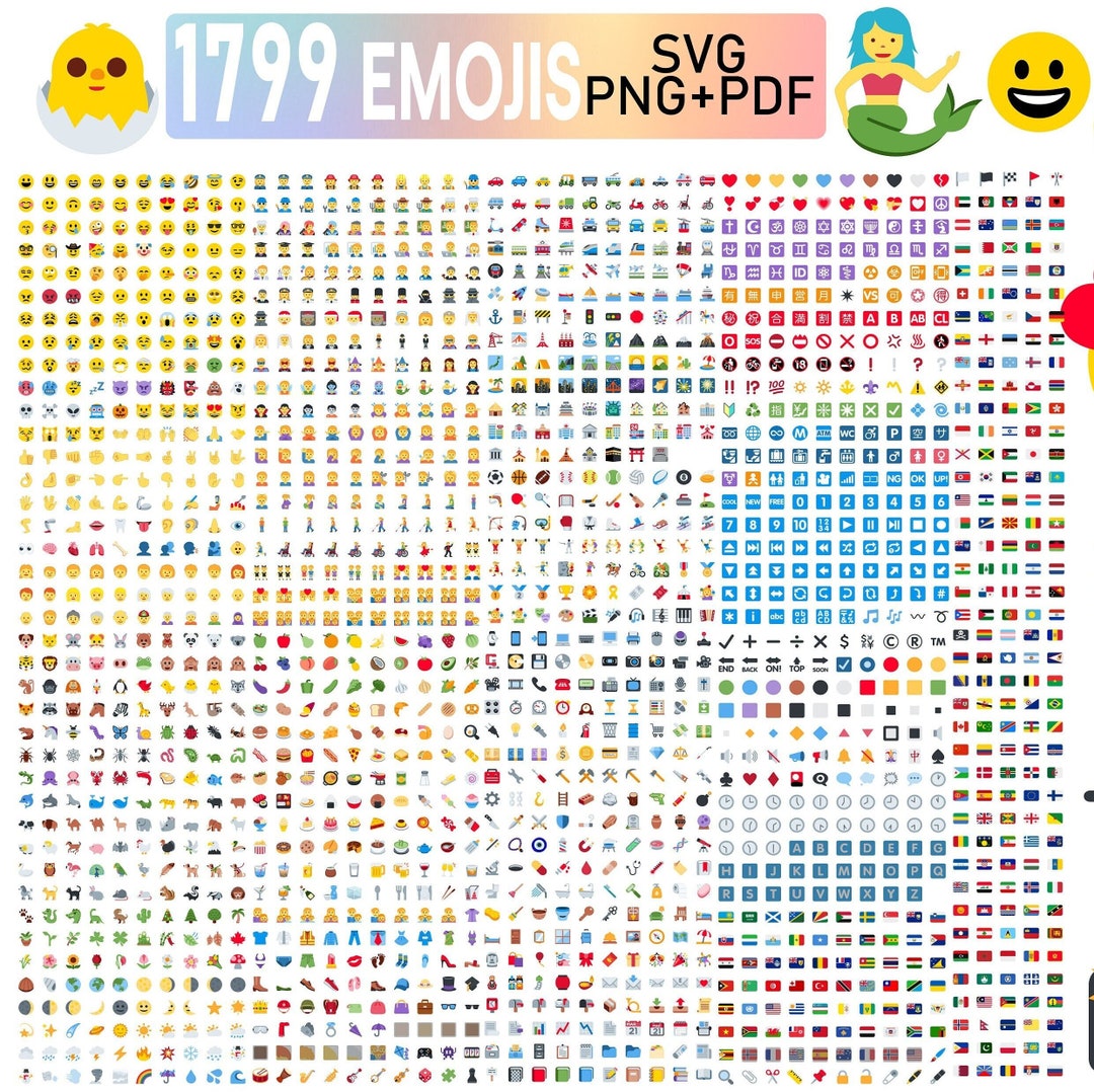 1799 Emoji SVG Png Mega Bundle Emoji SVG Emoji Clipart - Etsy