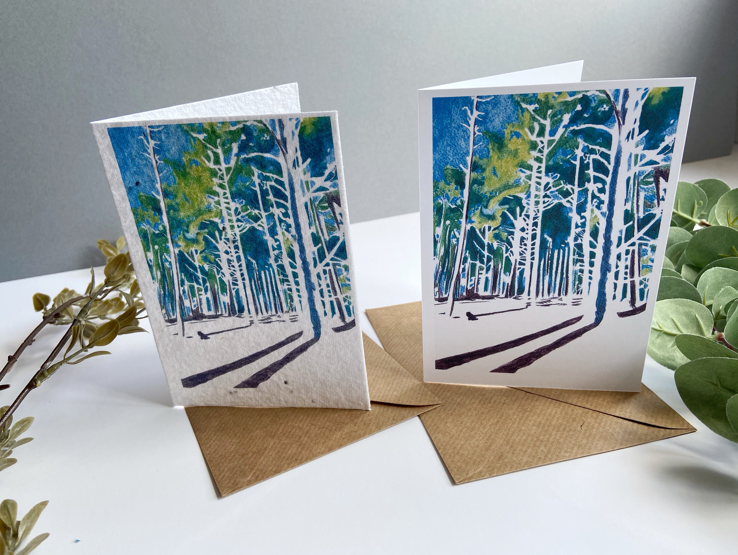 Woodland Art Card, Patterns in Nature Plantable Seed Card, Light and ...