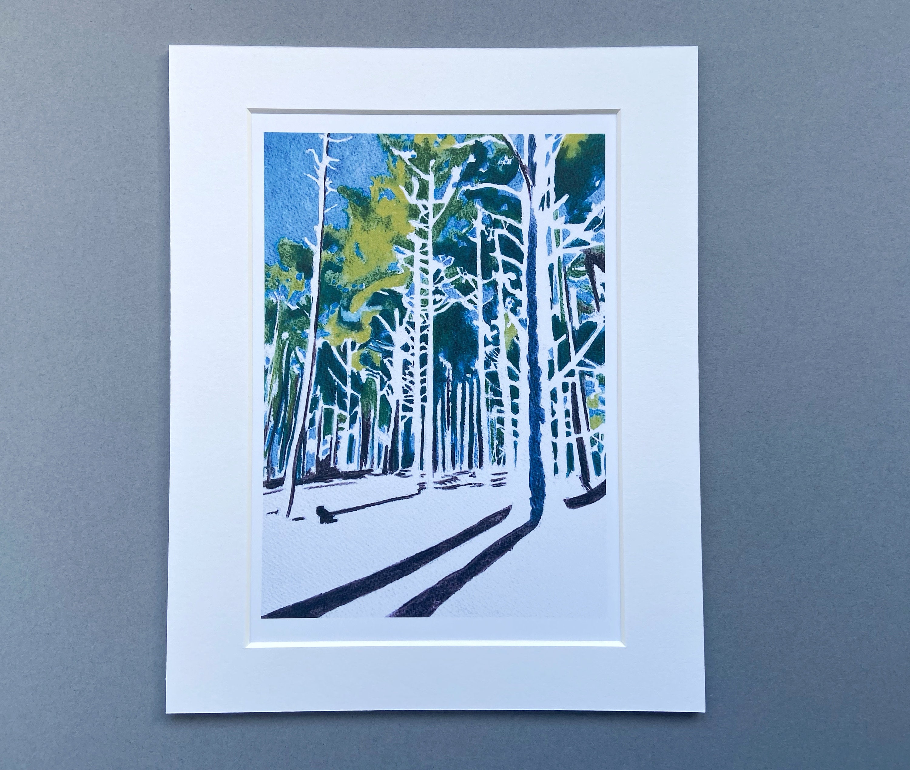Woodland Art Print, Patterns in Nature Abstract Drawing, Light and ...