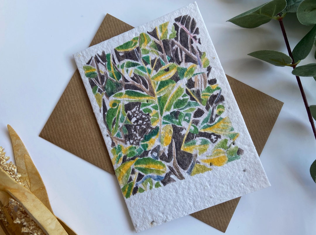 Foliage Card/ Patterns in Nature Wildflower Seed Card/ Lush Summer ...