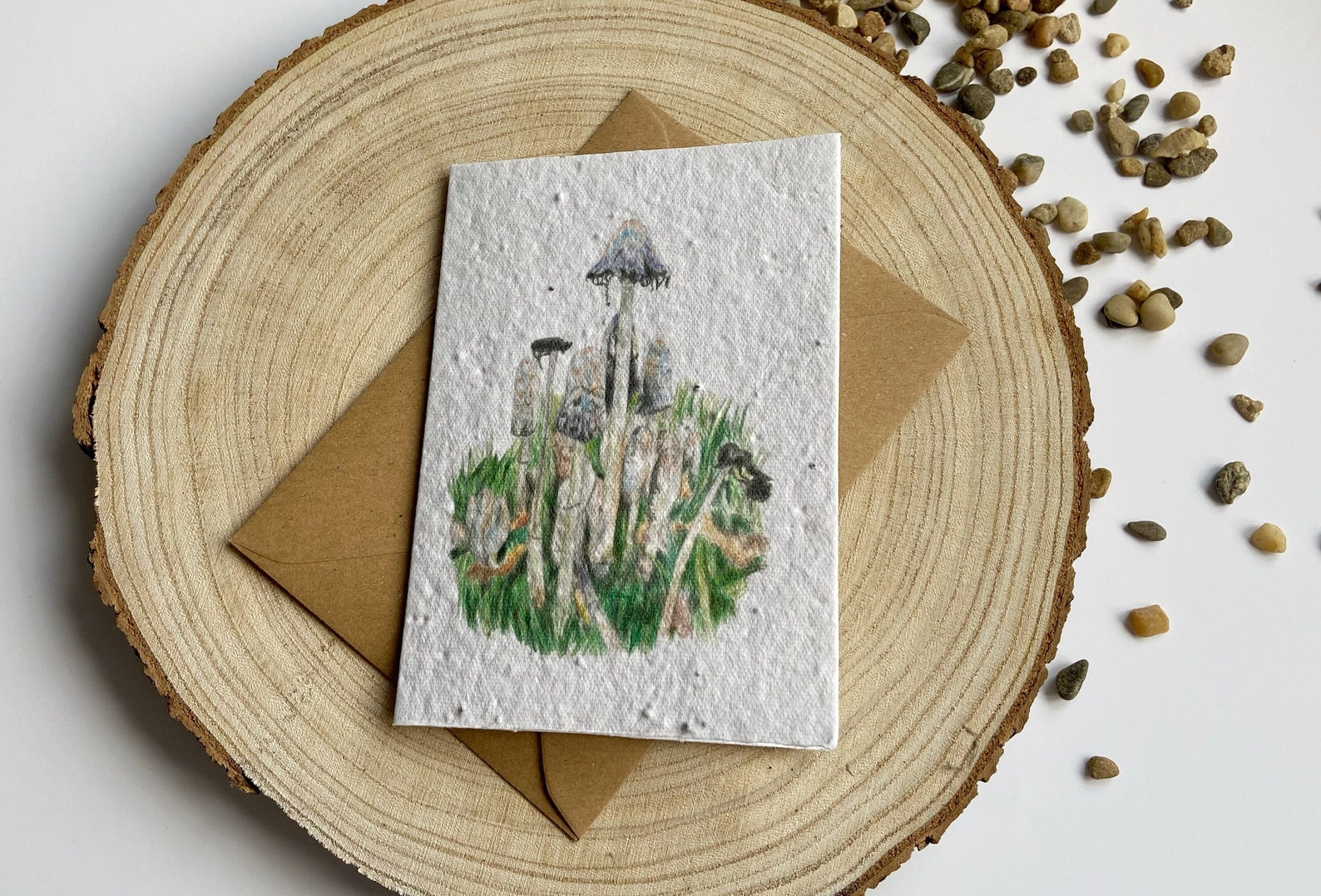 Tall Mushroom Card/ Wild Natural Toadstool Gift/ Organic - Etsy
