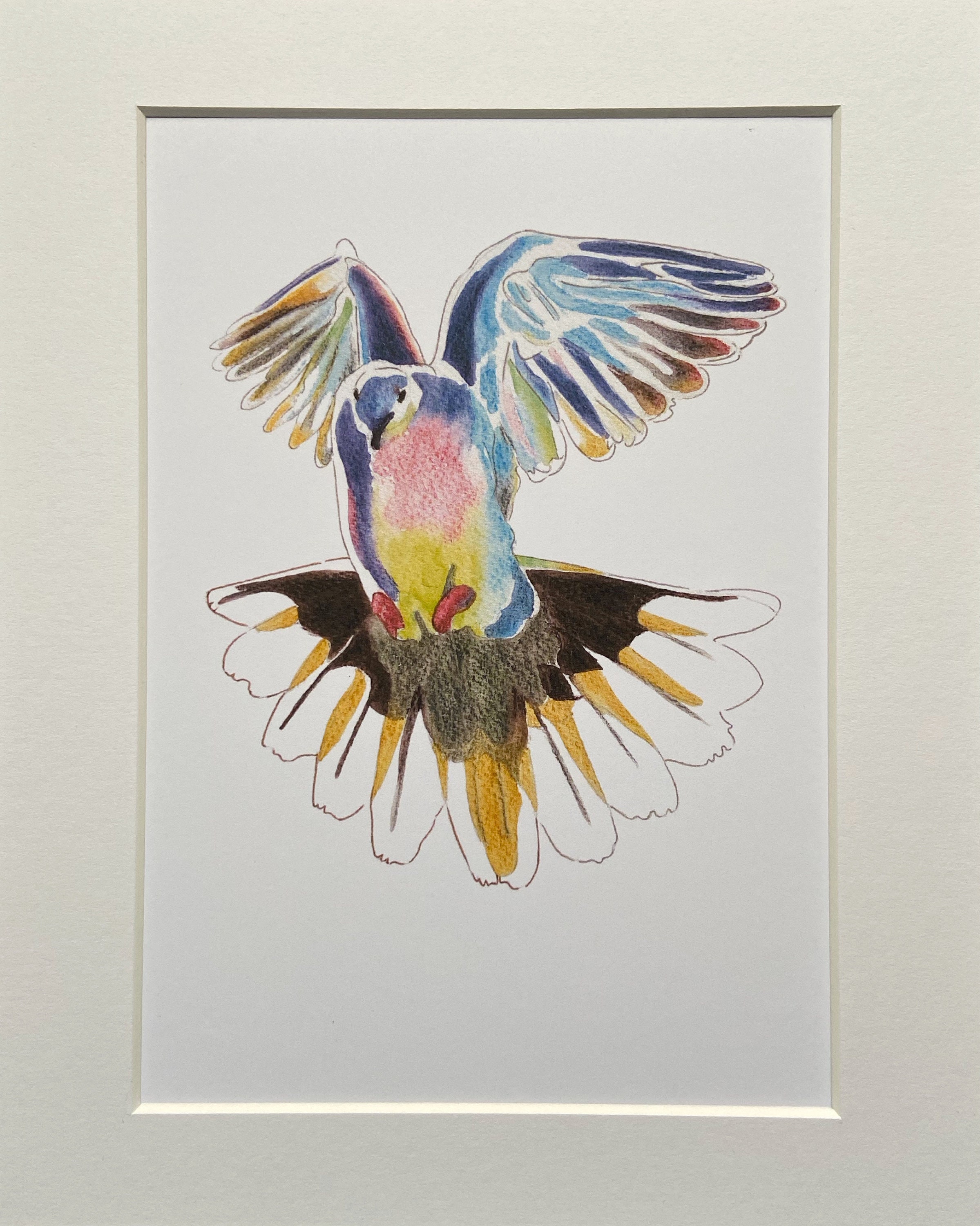 Dove Art Print, Beautiful Patterns in Nature Drawing, Abstract Bird in ...