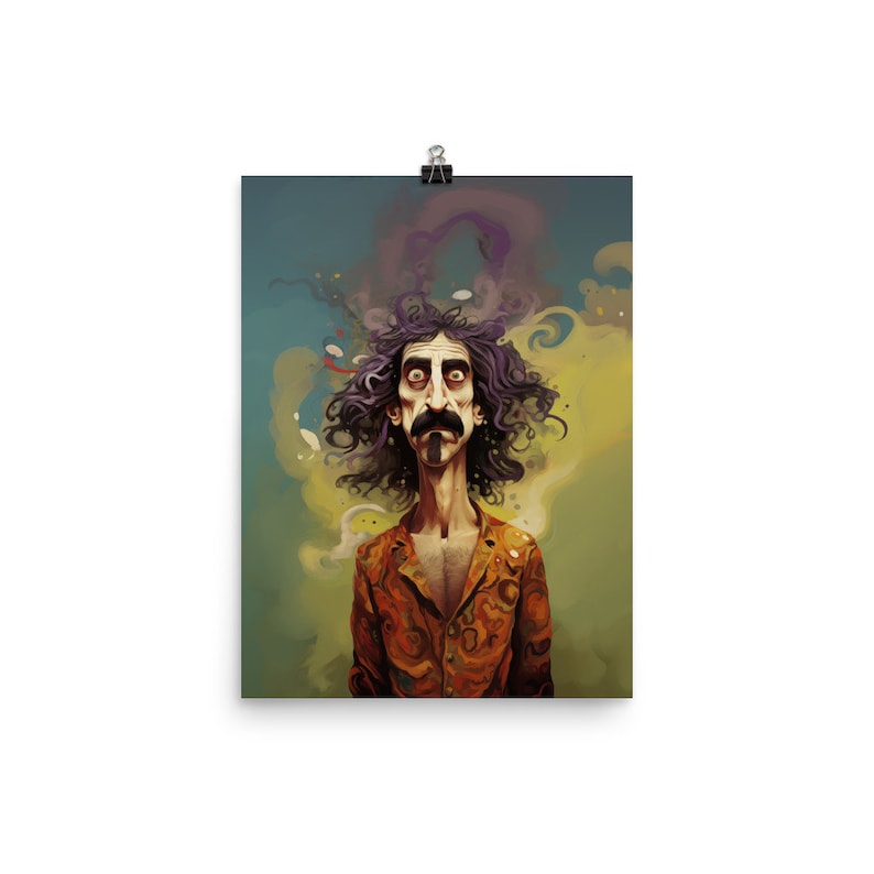 Frank Zappa Inspirational Poster, Fan Art, Classic Rock Poster, Music ...