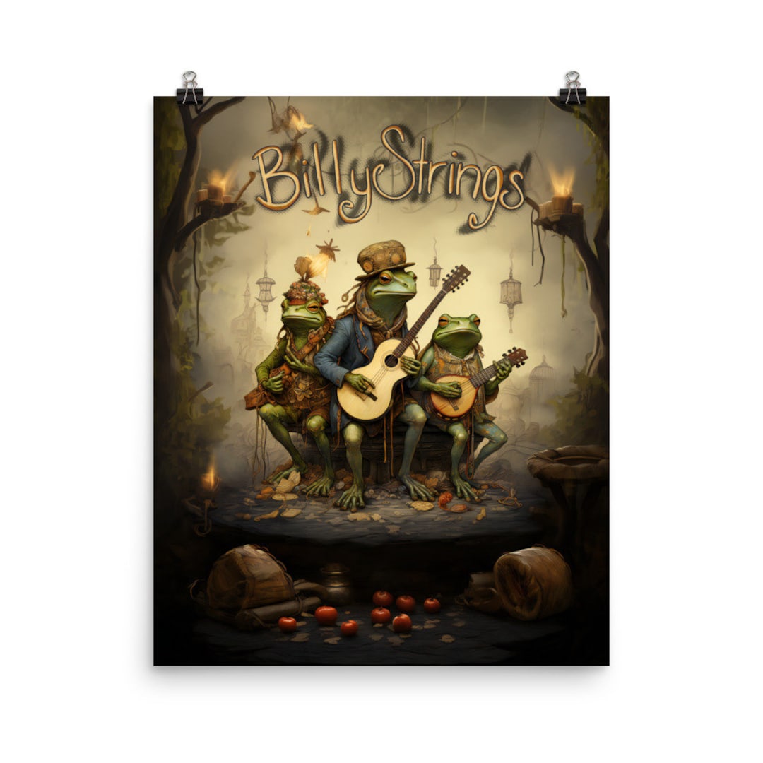 Billy Strings Poster Billy Frog Band Poster Pick Your Size - Etsy