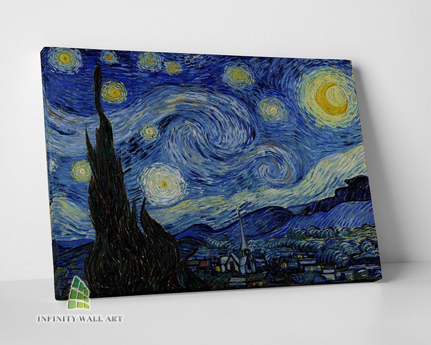 Vincent Van Gogh Starry Night Canvas Art Oil Painting Wall Art - Etsy