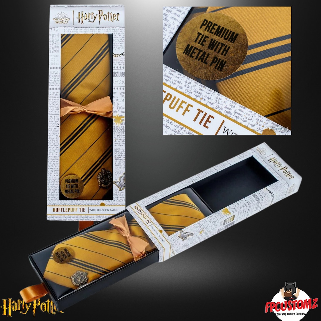 Harry Potter: Hufflepuff Necktie and Pin Set - Etsy