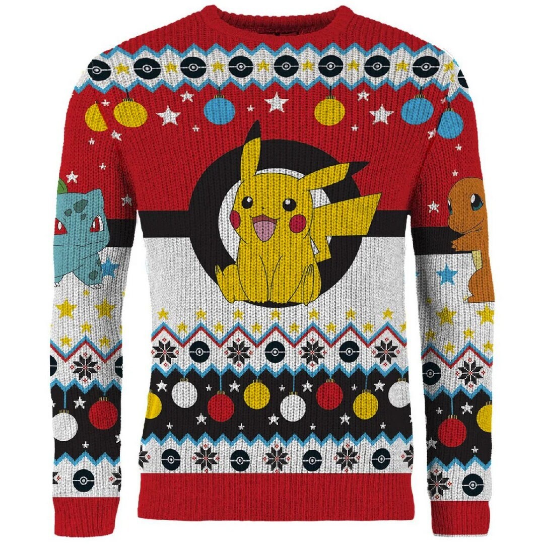 Pokemon Christmas Jumper Sweater Sweatshirt Xmas Retro - Etsy