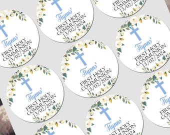 Personalised First Holy Communion Stickers, Party Bag Stickers, Sweet ...
