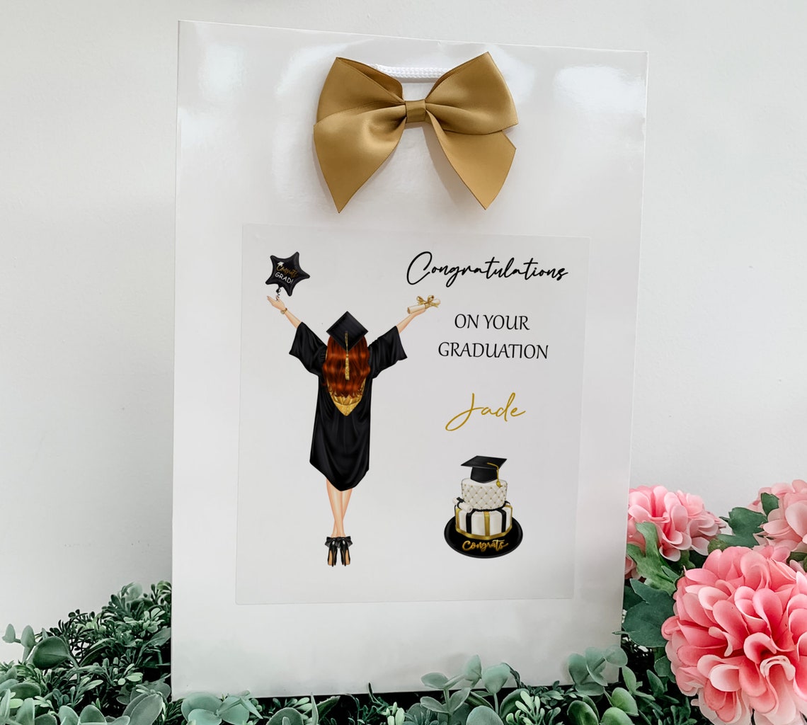 Graduation Gift Bag, Custom Personalised With Graduates Name ...