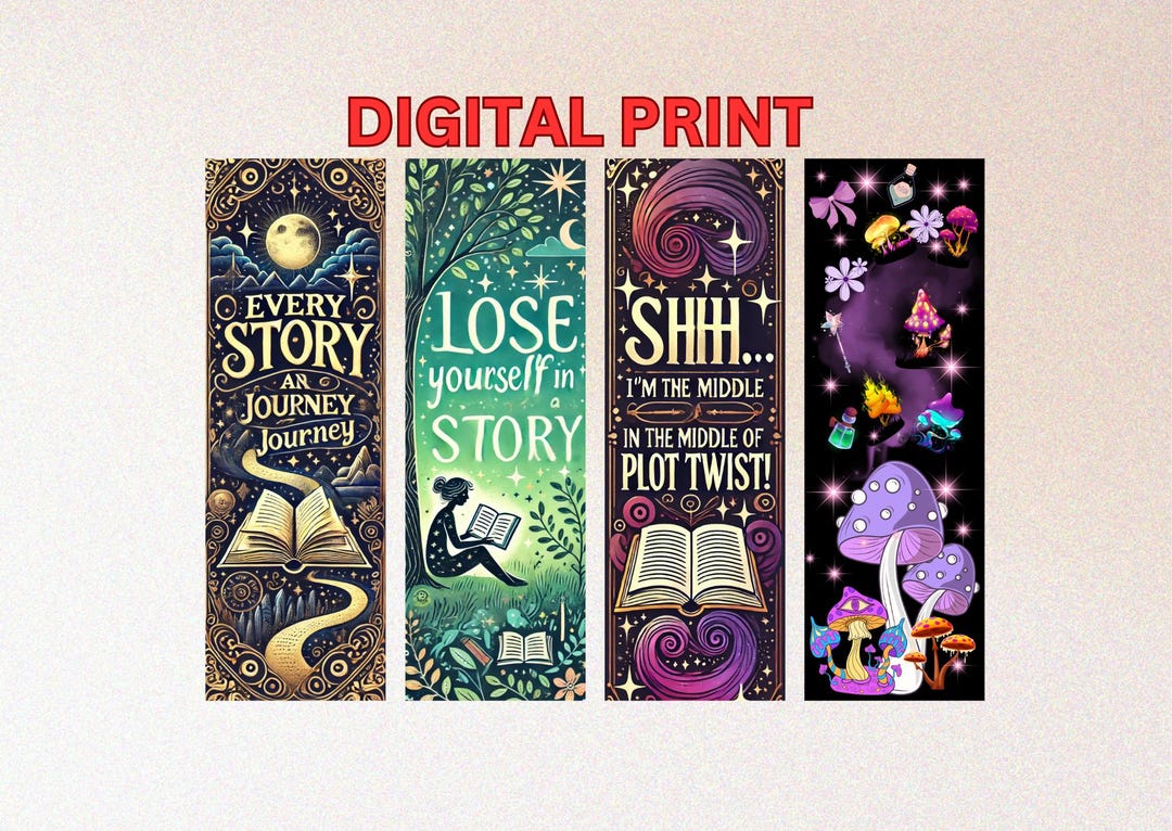 Magic Bookmark -mystical Magic Bookmark Set – Enchanted Witchy ...