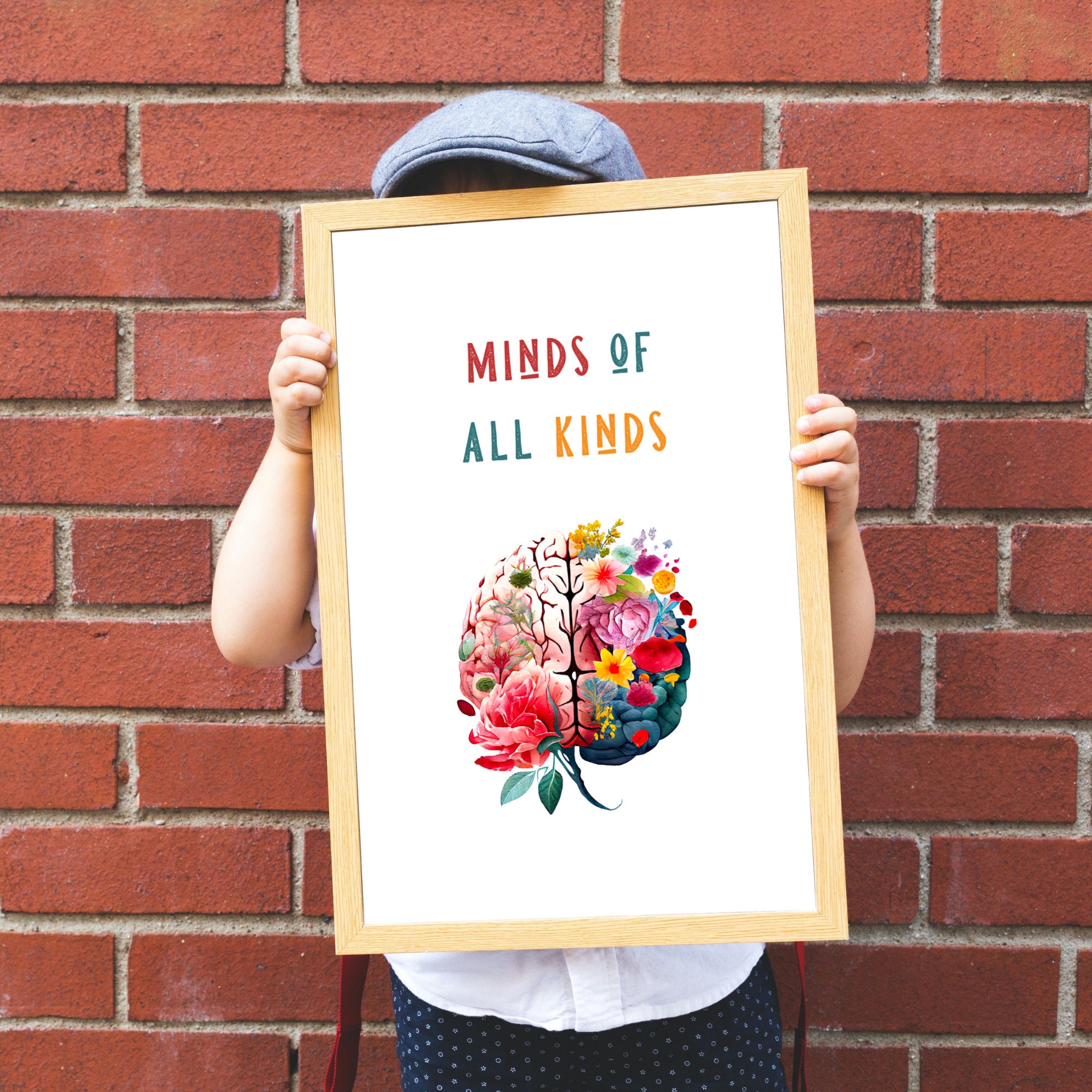 ADHD Poster Printable Digital Download, Brain Art Office Wall Decor for ...