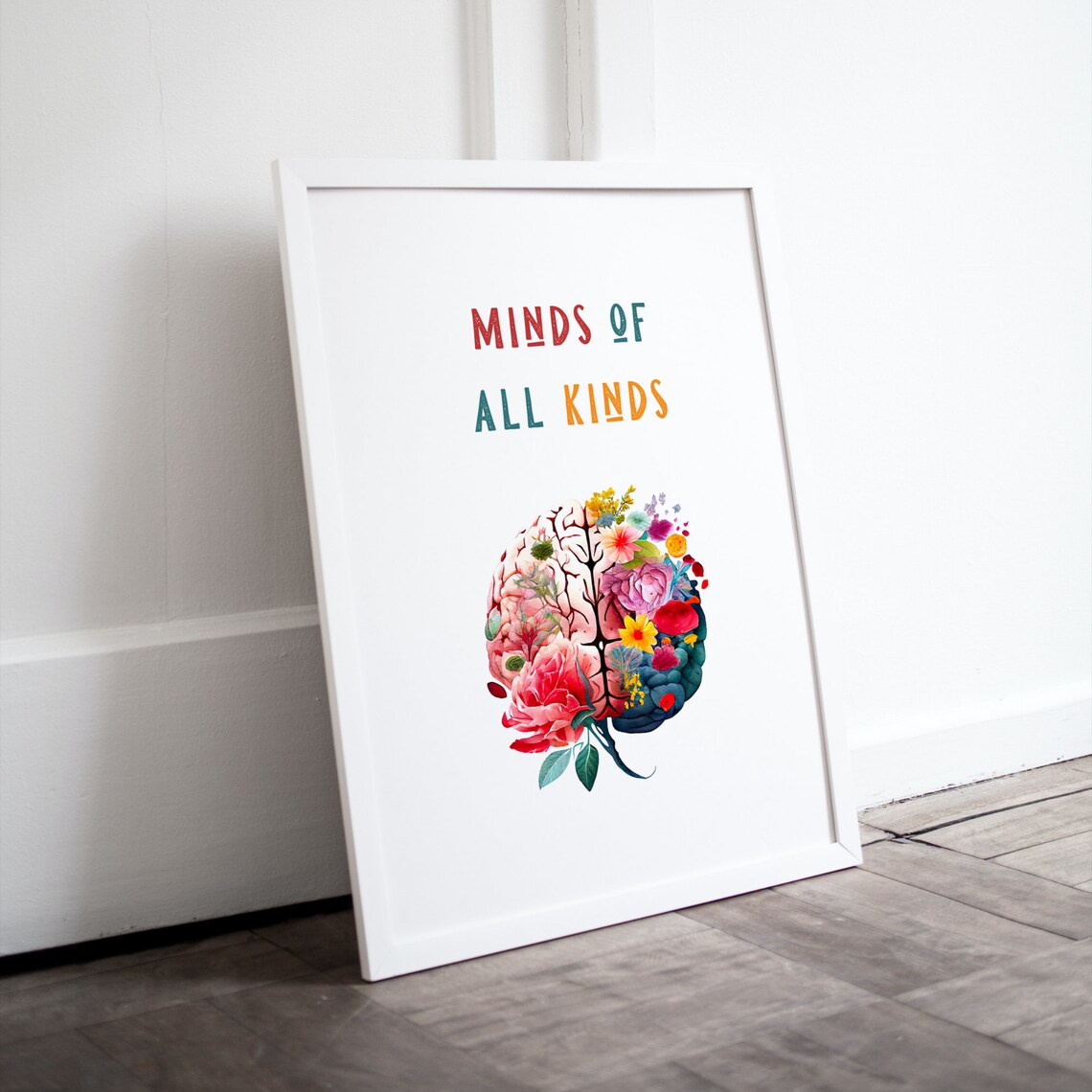 ADHD Poster Printable Digital Download, Brain Art Office Wall Decor for ...