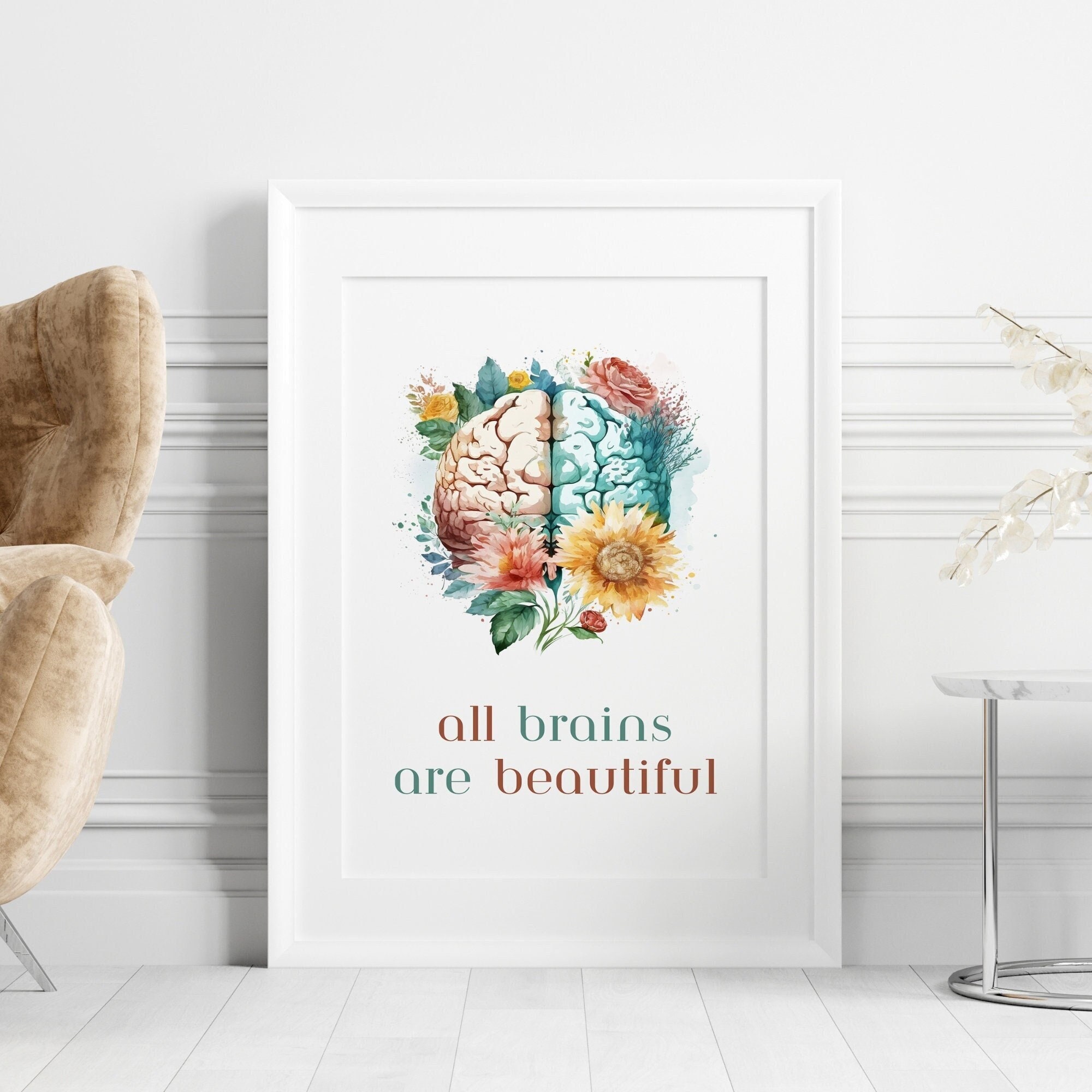 Neurodivergent Art Printable Poster for Counselor, Neurodiversity Print ...