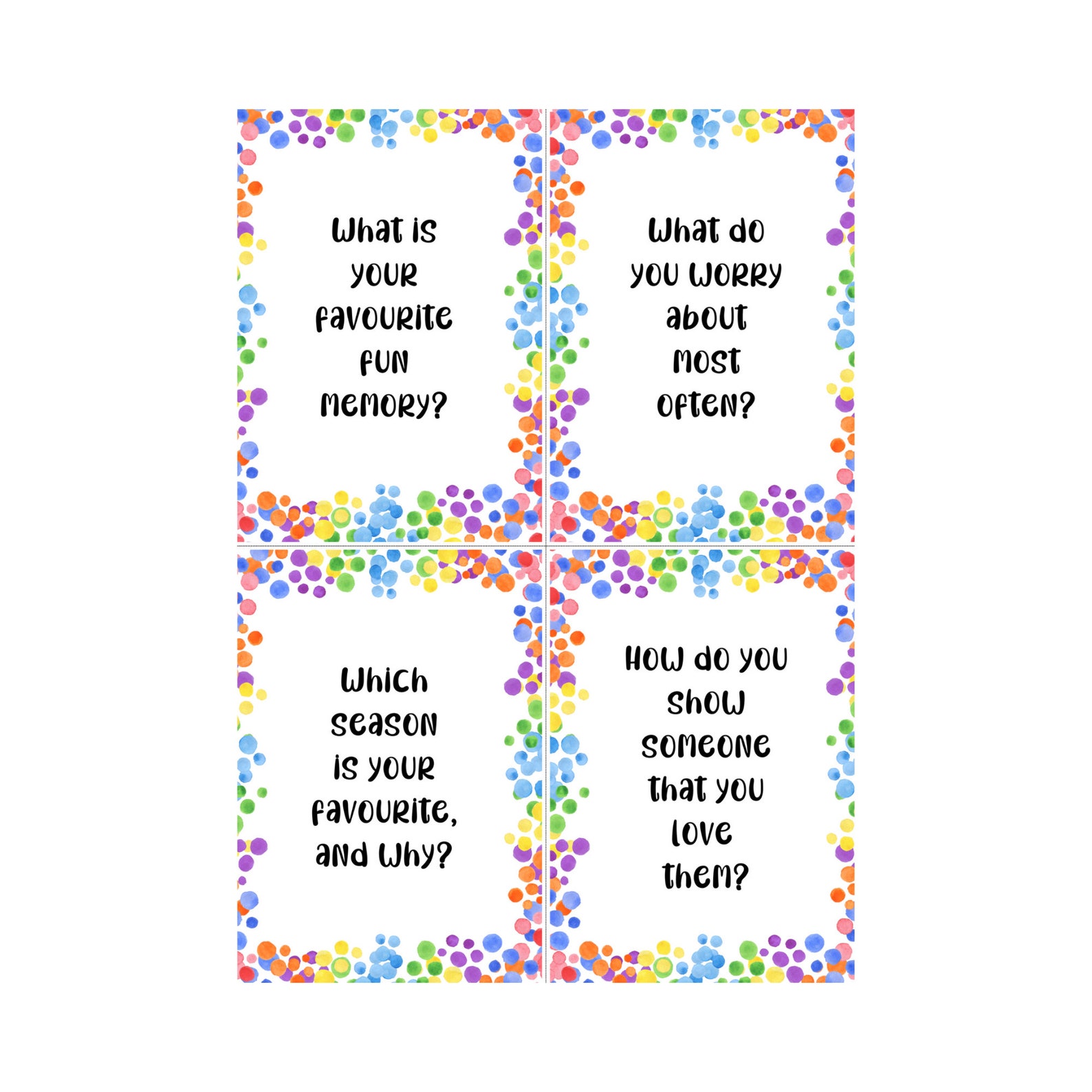 Conversation Starters for Kids, Questions for Kids, Kids Games for ...