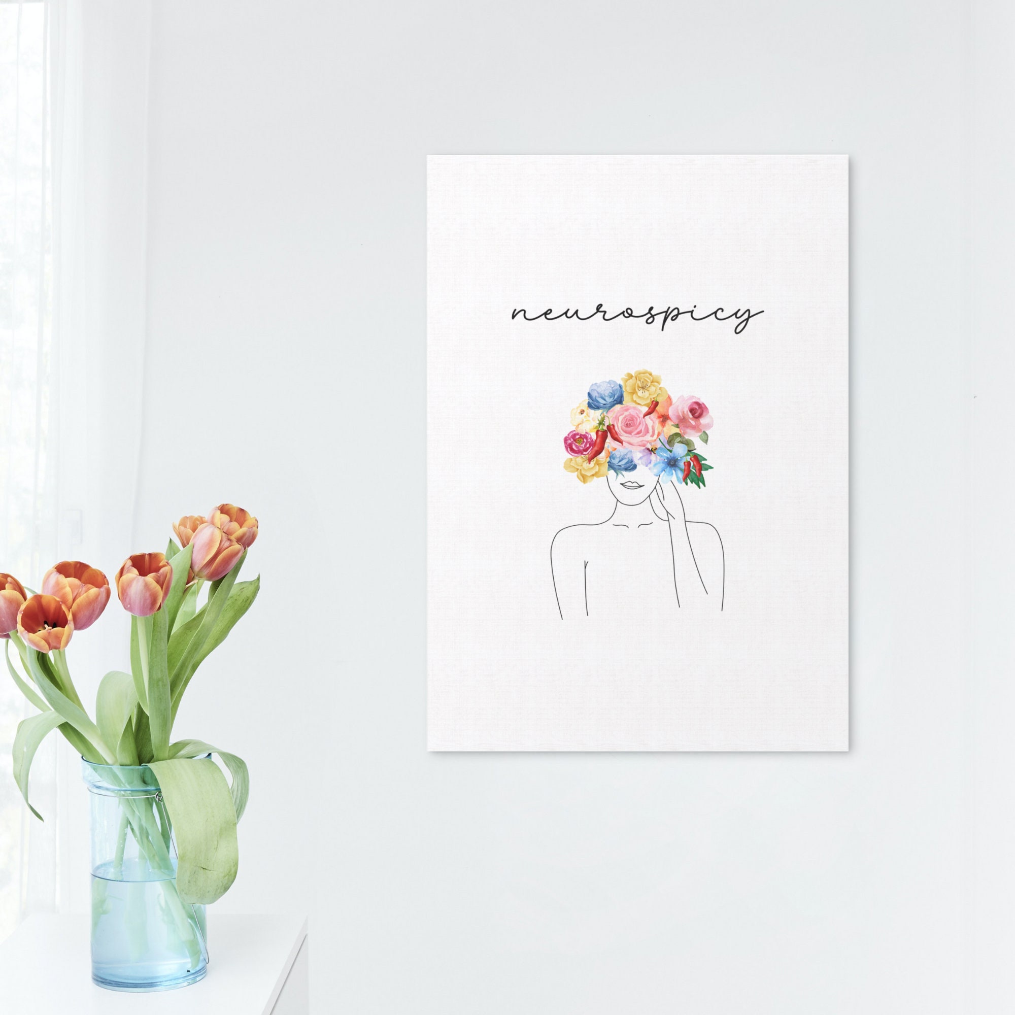 Neurospicy Art Poster Digital Download, Autism Printable Wall Art ...