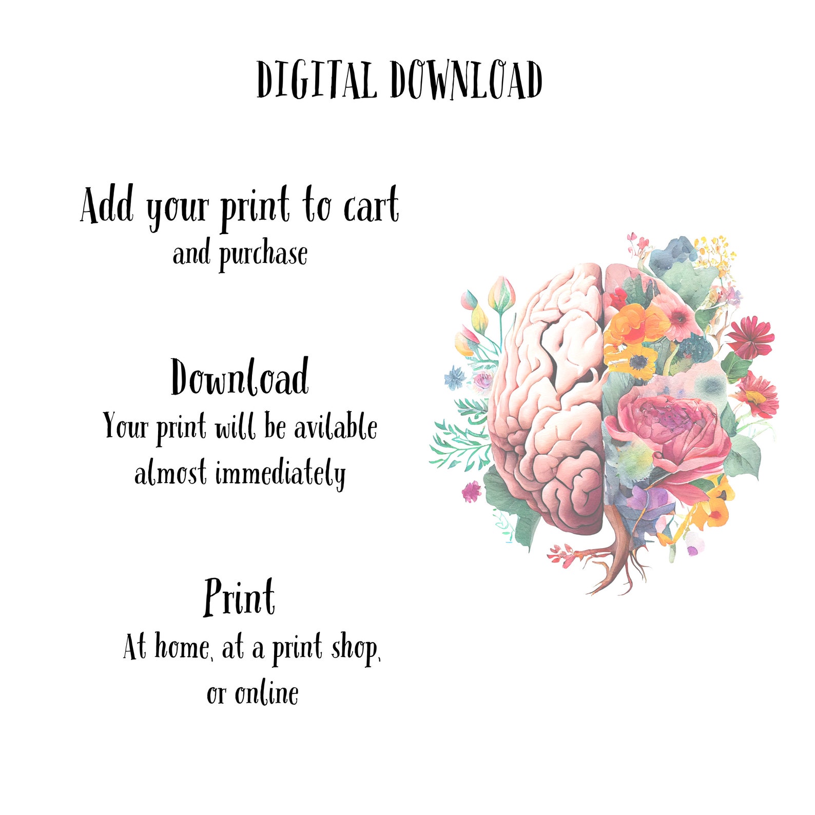 Neurospicy Art Poster Digital Download, Autism Printable Wall Art ...