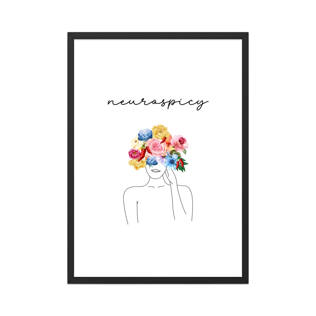 Neurospicy Art Poster Digital Download, Autism Printable Wall Art ...