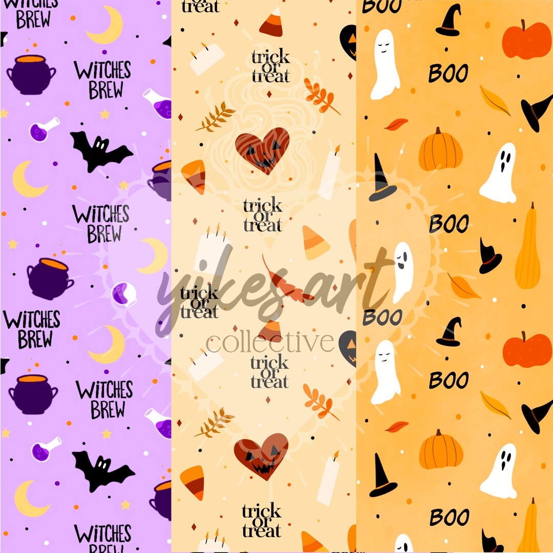 Cute Halloween Digital Paper, Halloween Digital Download, Fall Pattern ...