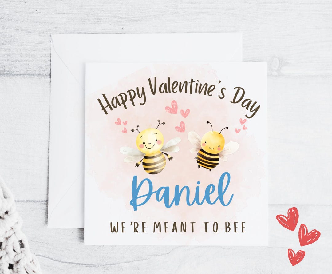 Happy Valentine's Day Bee Card, Meant to Bee Card, Bee My Valentine ...