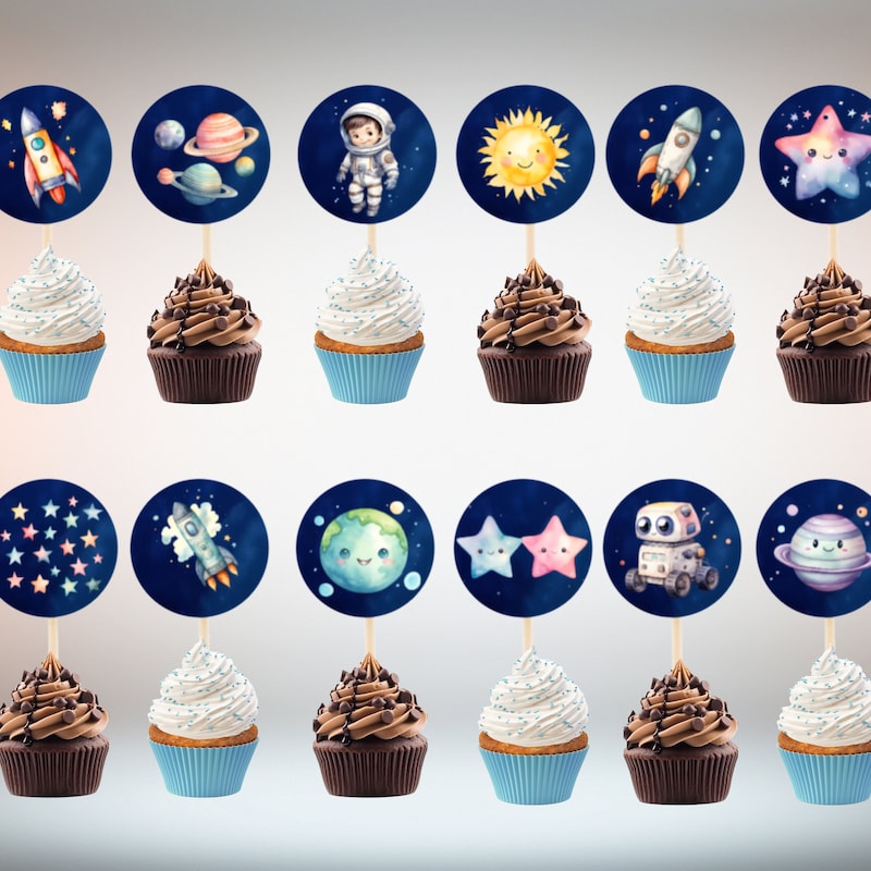 Space Cupcake Topper - Etsy