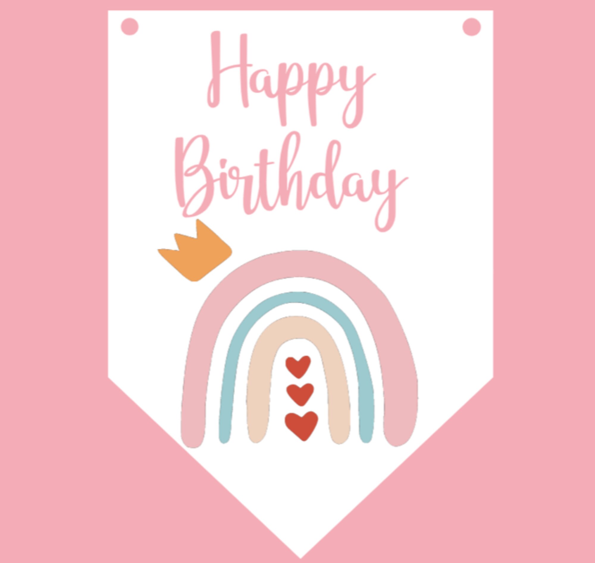 Personalised Boho Rainbow Happy Birthday Bunting Banner Garland Custom ...