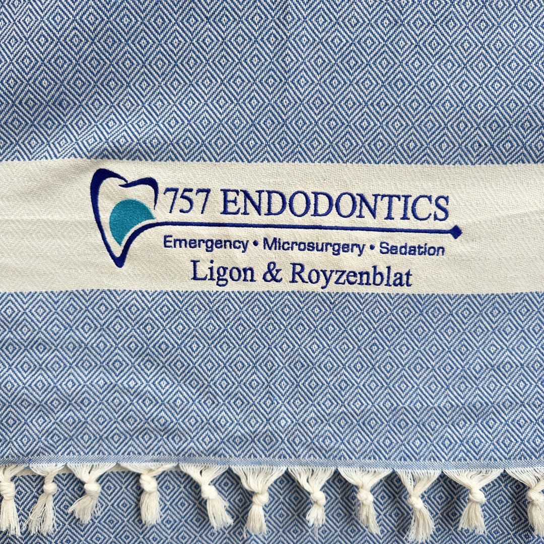 Custom Logo Beach Towel, Custom Embroidery, Business Designs Towels ...