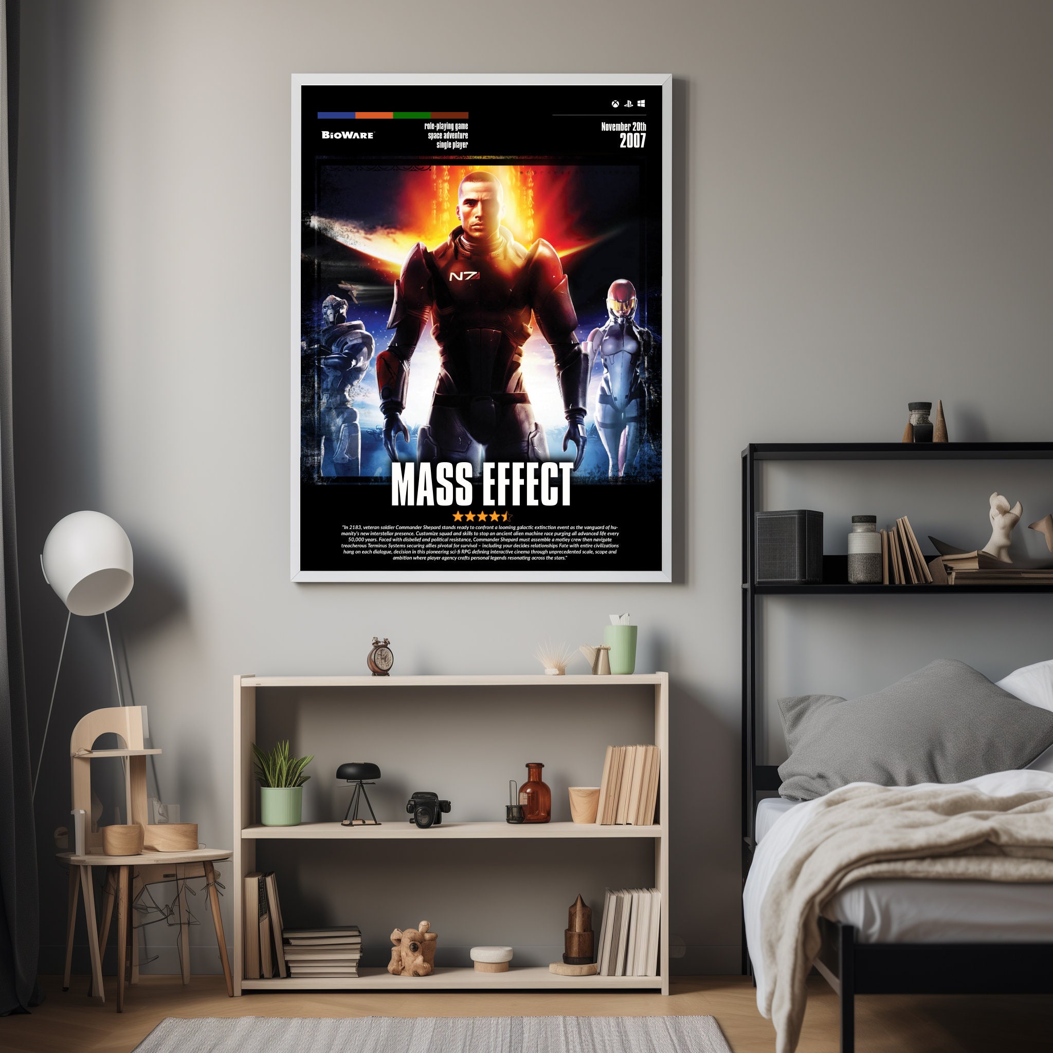 Mass Effect Poster, Gaming Room Poster, Gaming Wall Poster, Gaming ...