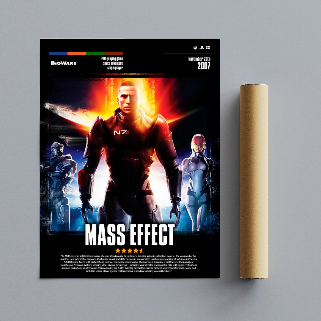 Mass Effect Poster, Gaming Room Poster, Gaming Wall Poster, Gaming ...