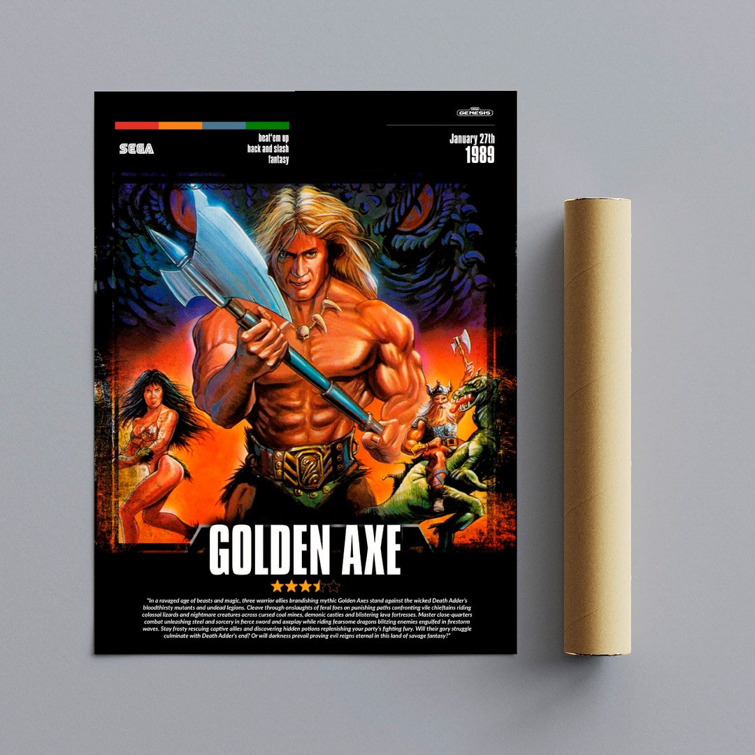 Golden Axe Poster, Gaming Room Poster, Gaming Wall Poster, Gaming Print ...