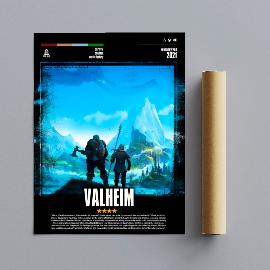 Valheim Poster, Gaming Room Poster, Gaming Wall Poster, Gaming Print ...
