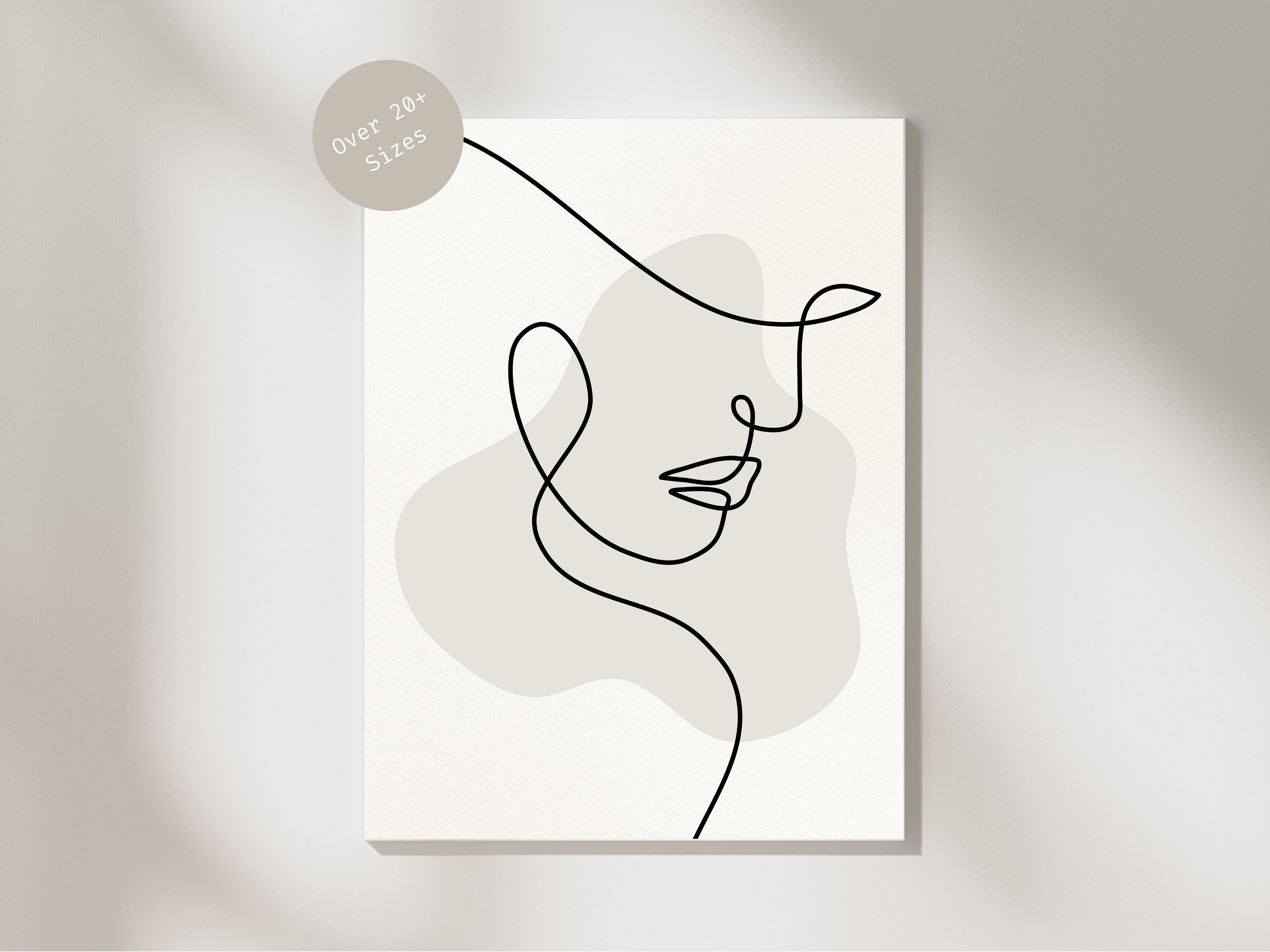 Woman Line Draw Illustration | Affiche Art Minimalist | Woman Face Line ...