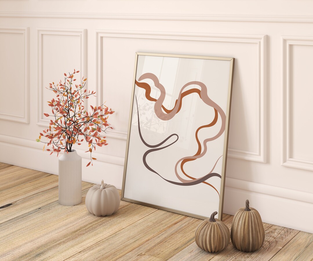 Fall Line Drawing | Fall Line Art | Rustic Fall Decor | Fall Printable ...