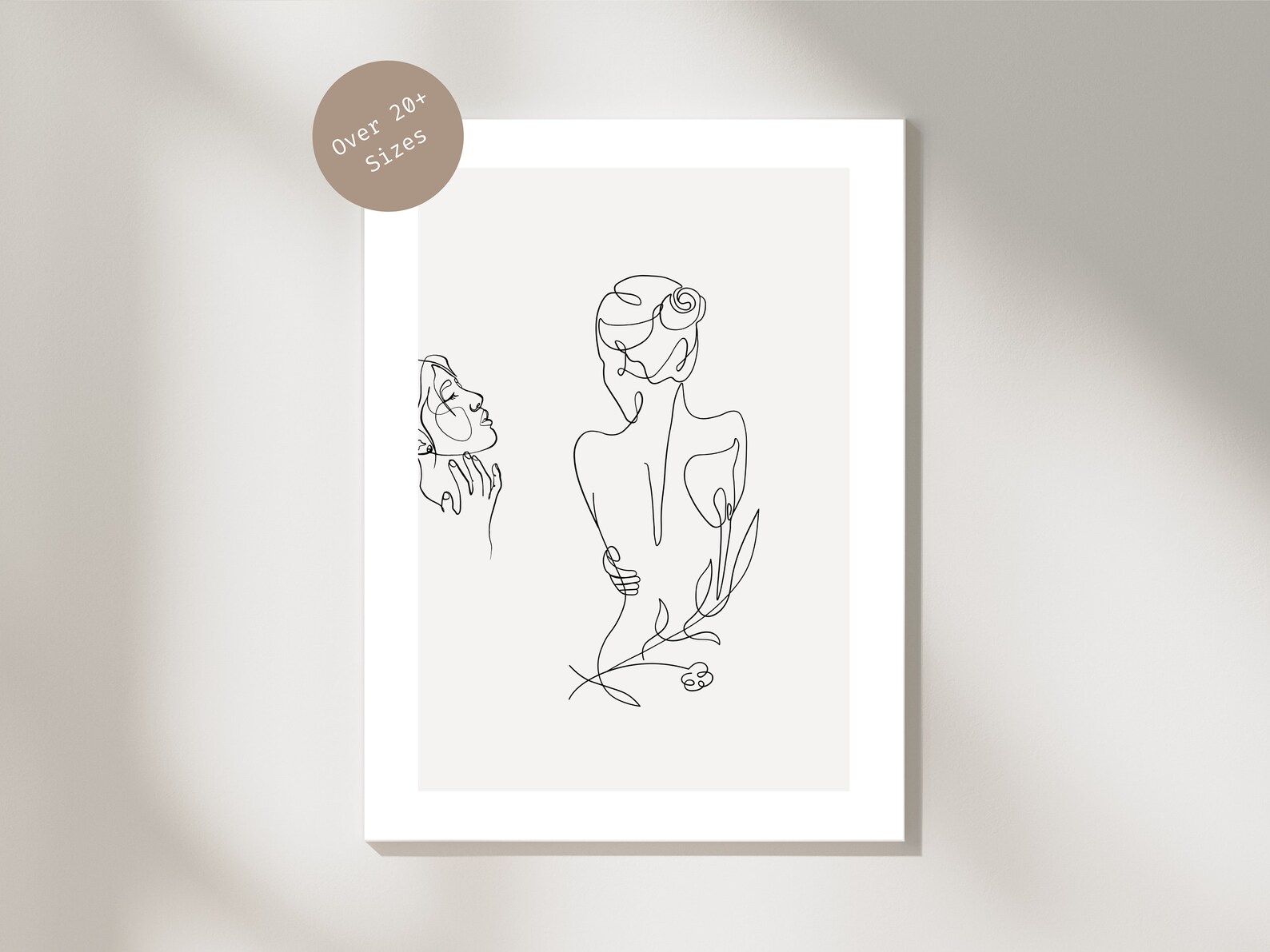 Woman Line Draw Illustration | Affiche Art Minimalist | Woman Face Line ...