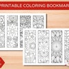 Set of 4 Flower Bookmarks to Color, Printable Floral Bookmarks ...