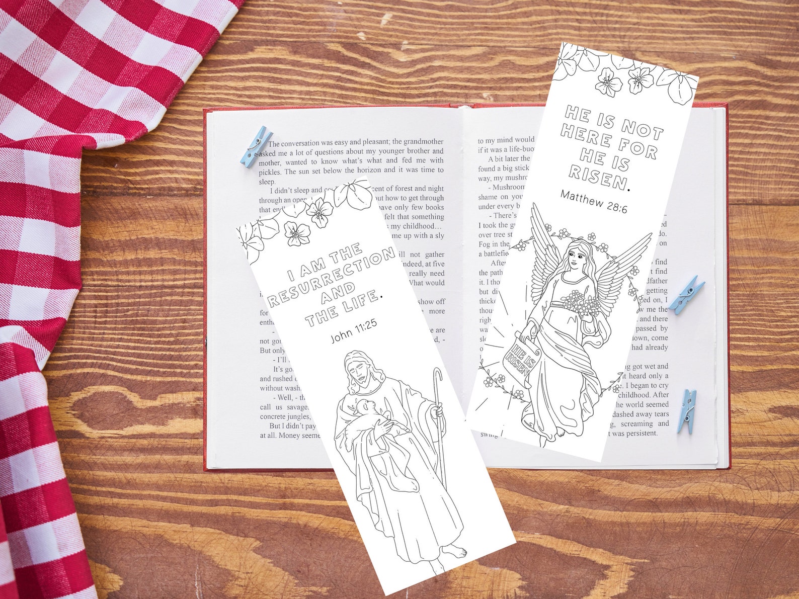 Set of 4 Printable Catholic Bookmarks to Color, Christian Coloring ...
